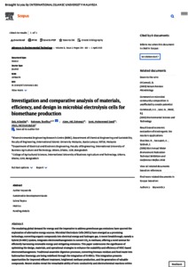 Investigation and comparative analysis of materials, efficiency, and design in microbial ...